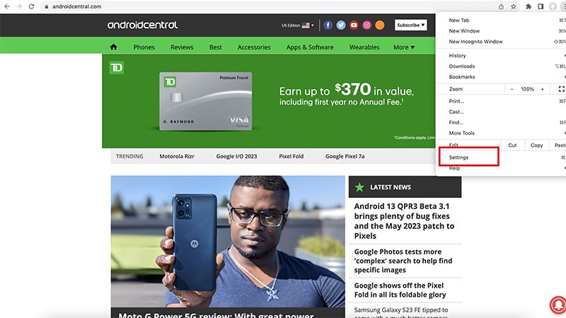 How to change the default text size in Chrome | Android Central