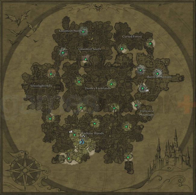 V Rising Waygate map with all fast travel locations | GamesRadar+