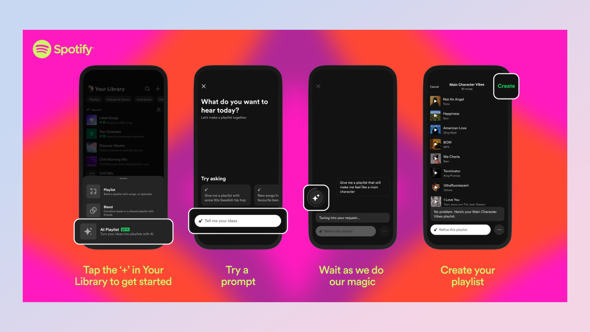 Spotify launches AI playlists — now you can create a tracklist from a ...