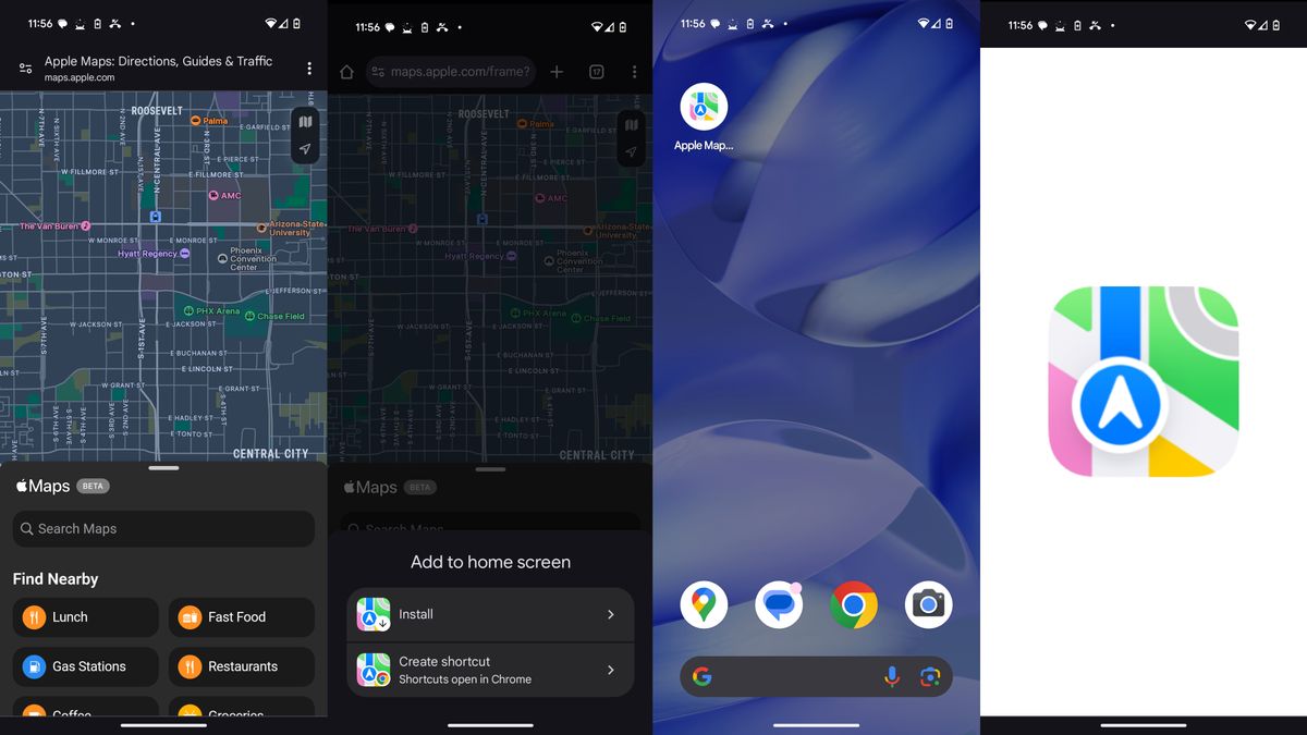 The Apple Maps web client beta now runs on Android phone browsers ...