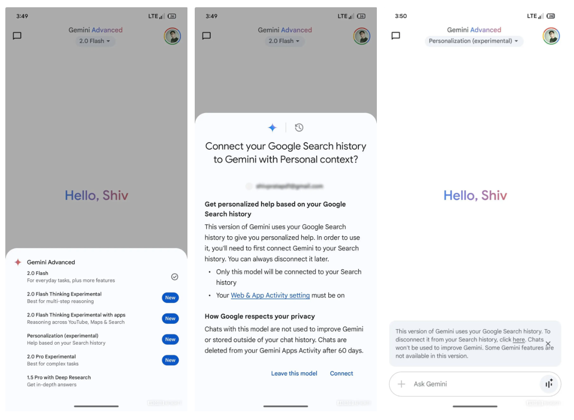 Google wants to use your search history to personalize Gemini responses | Android Central