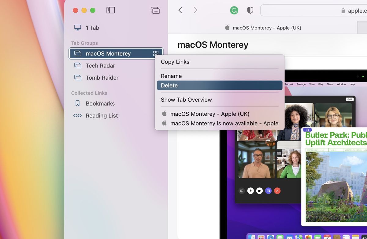 How to manage Tab Groups in Safari in macOS Monterey | TechRadar
