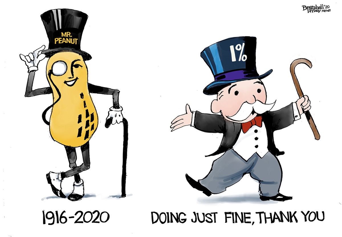 Editorial Cartoon U.S. Mr. Peanut 1 percent | The Week