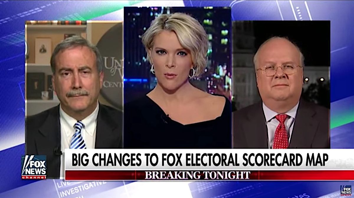 Megyn Kelly Asks Karl Rove Larry Sabato About That One Poll Showing