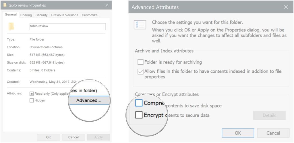 How to use EFS encryption to encrypt individual files and folders on ...