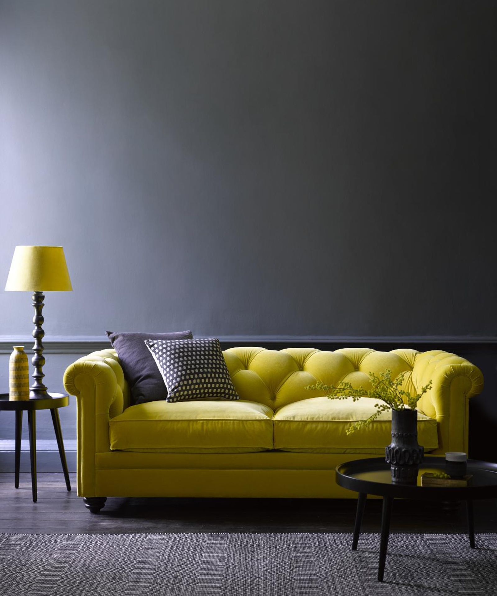 12 yellow and grey living room ideas for an on-trend update | Real Homes