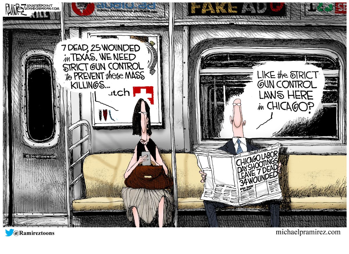 Political Cartoon U.S. Chicago Labor Day Shootings Gun Control | The Week