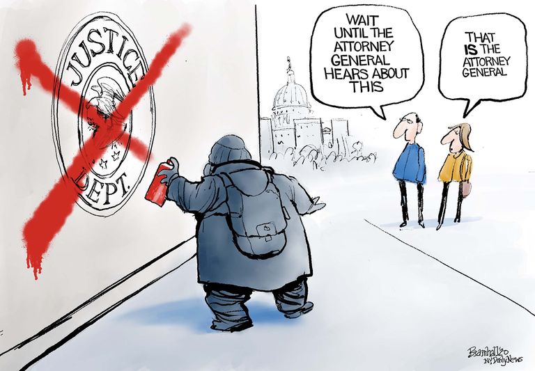 5 scathingly funny cartoons about Bill Barr's destructive DOJ reign ...