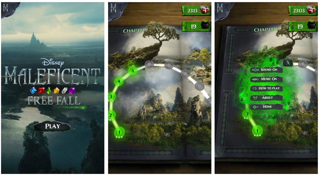 Disney's Maleficent Free Fall, a magical match three puzzle game for ...