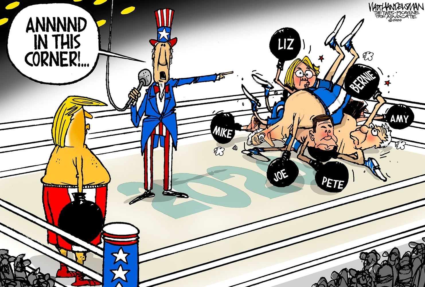 Political Cartoon U.S. Trump Bernie Sanders Joe Biden democratic ...