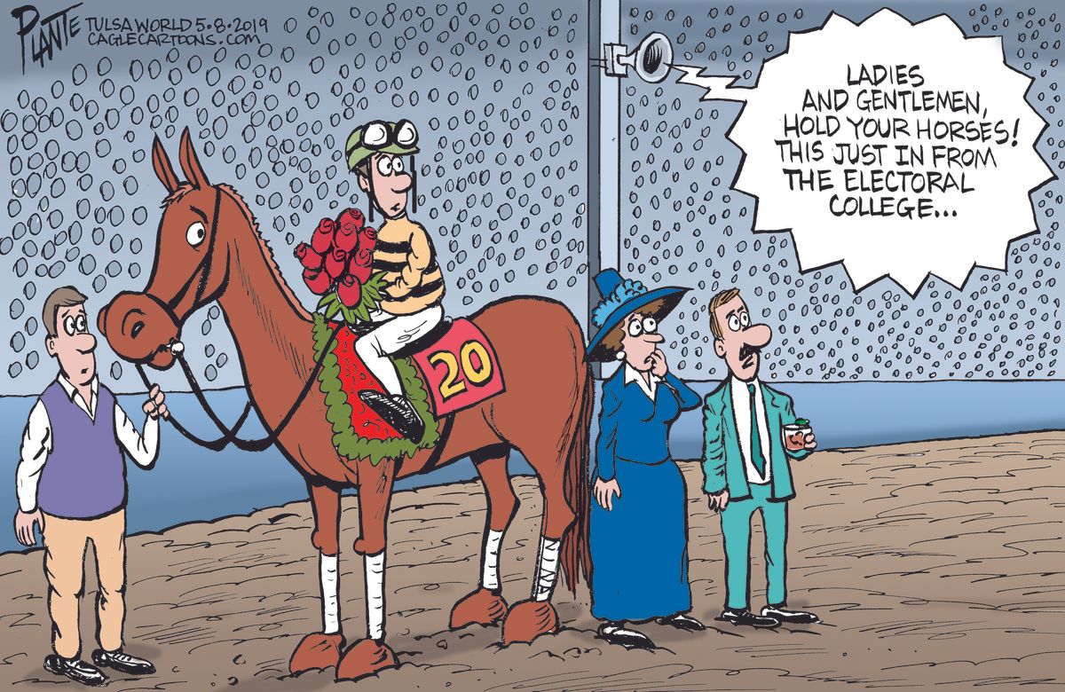 Political Cartoon U.S. Kentucky derby electoral college | The Week