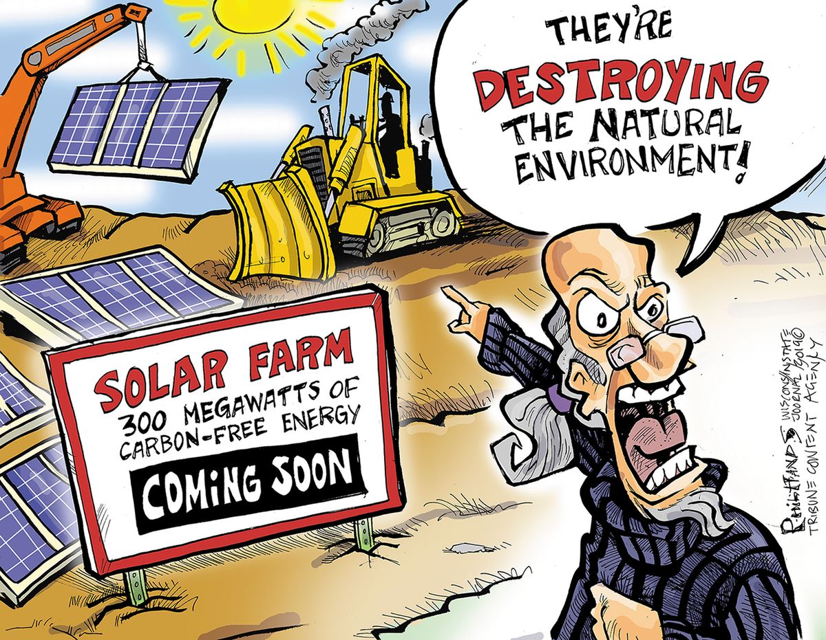 Editorial Cartoon U.S. liberal environmentalist solar power | The Week