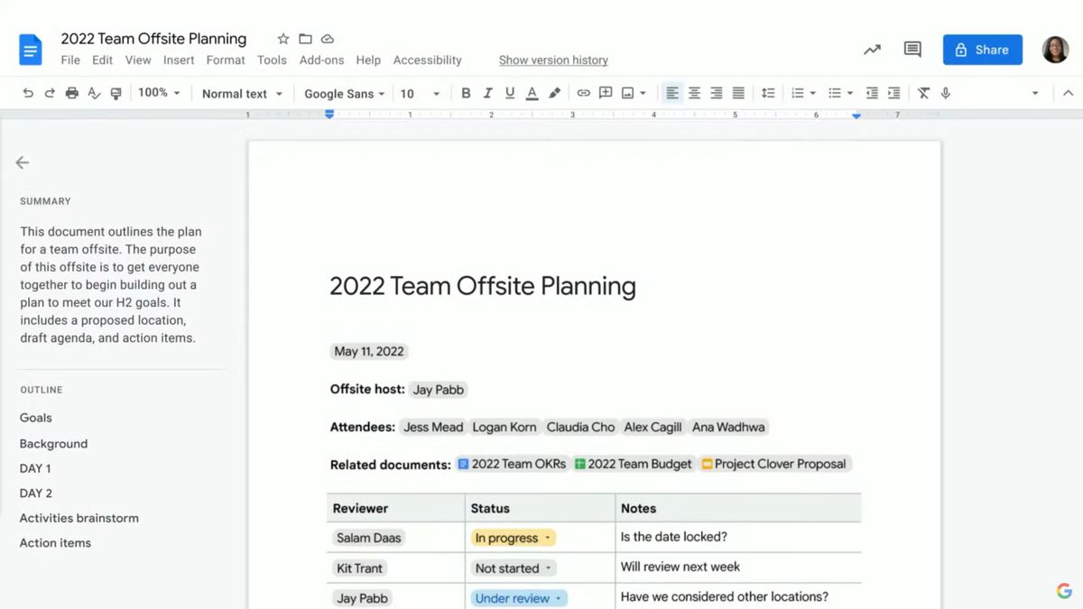 These updates for Google Docs and Meet aim to make your work life a ...