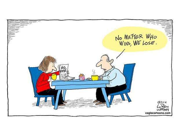 Political cartoon midterm elections voting | The Week