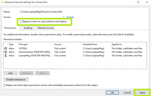 How to Take Ownership of a Folder in Windows 10 Using File Explorer ...
