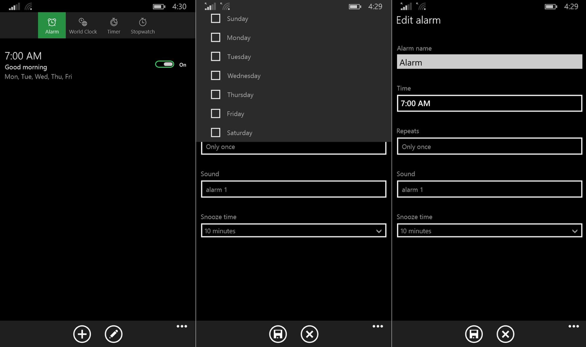 Windows 10 For Phone And Actionable Notifications In The New Alarms App Windows Central