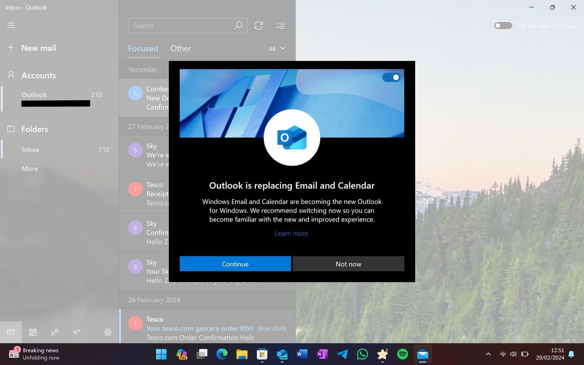 The new Outlook will be forced onto Windows 10 PCs next month, and ...