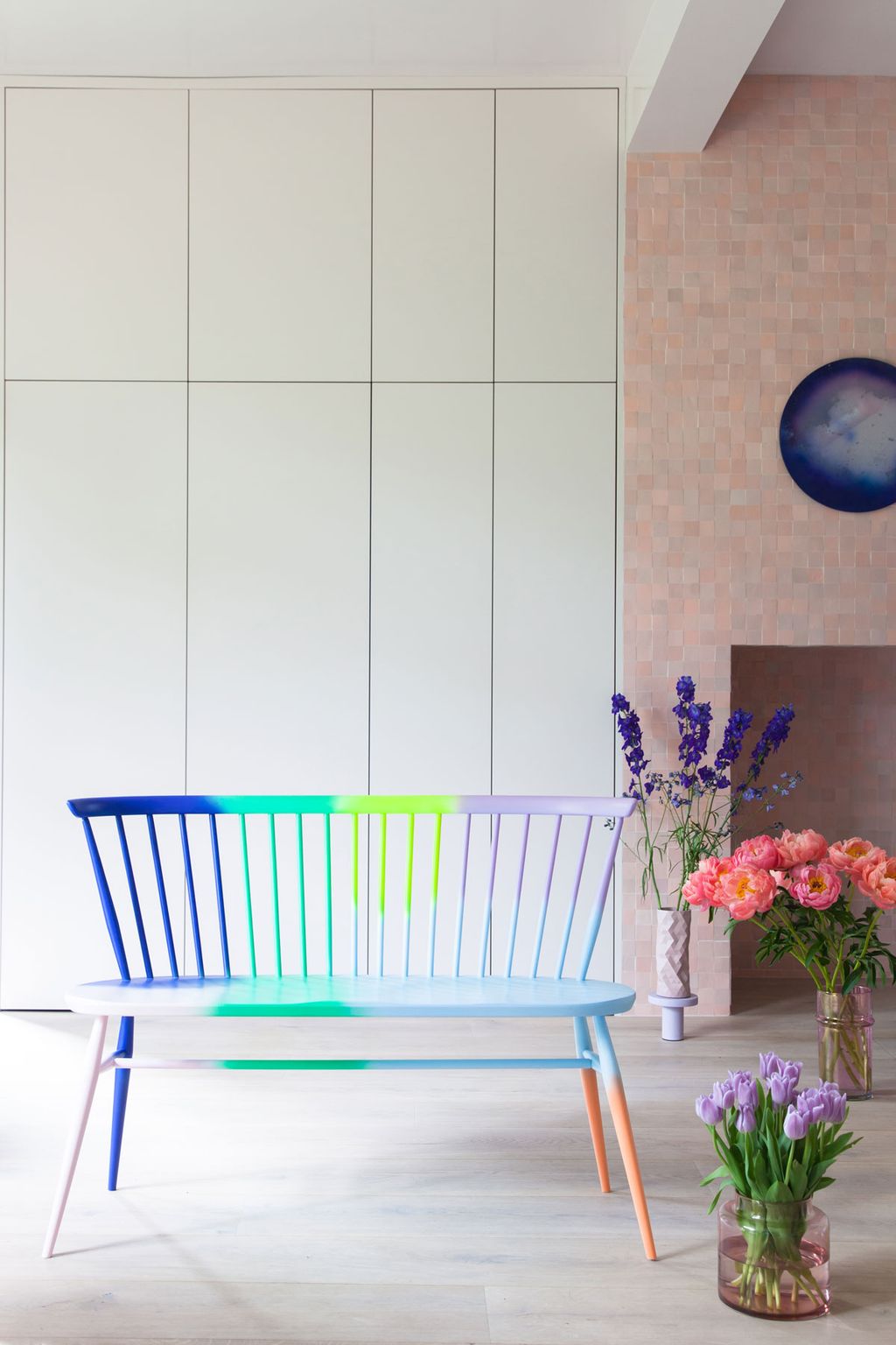 Ercol and 2LG Studio Love seat collaboration for Pride