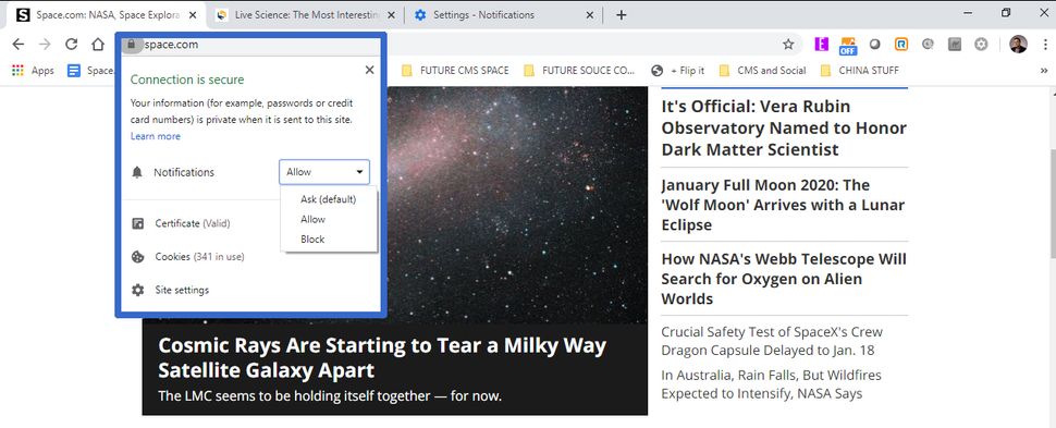 How to turn off web notifications for Google Chrome and macOS | Space