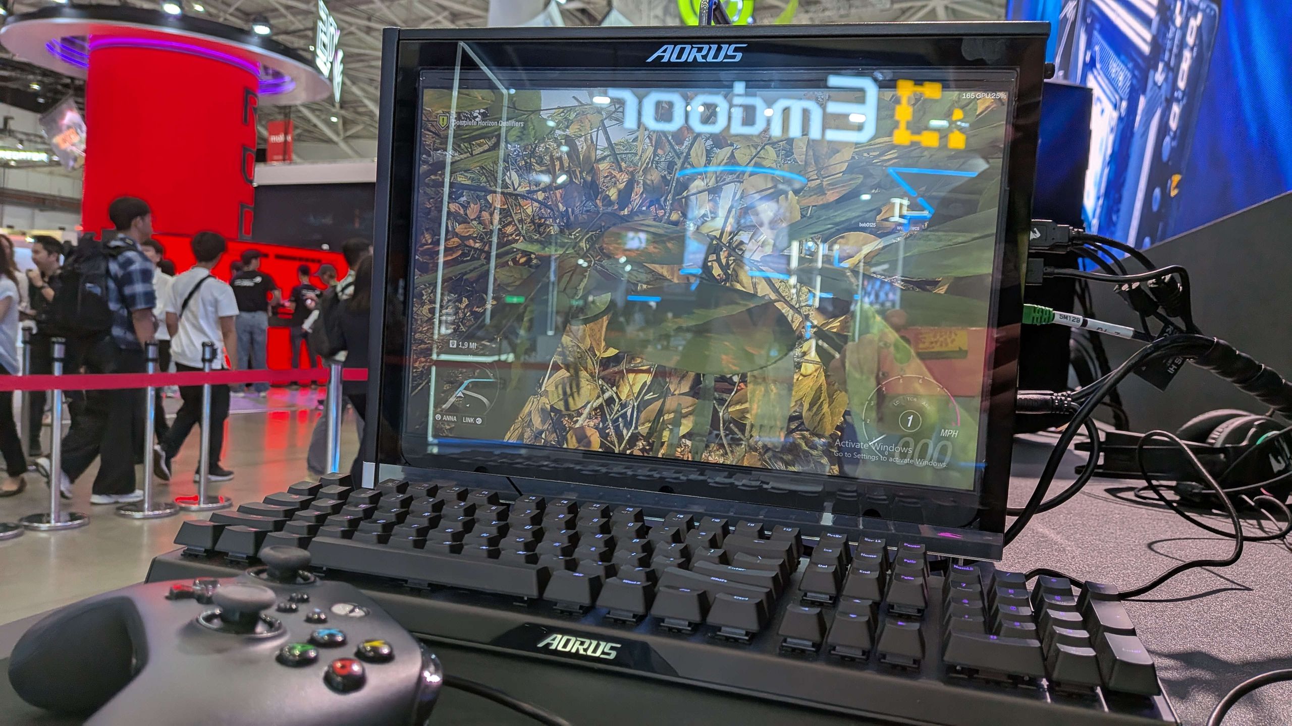 Gigabyte has shown off a microATX PC case with a 16-inch built-in LCD ...
