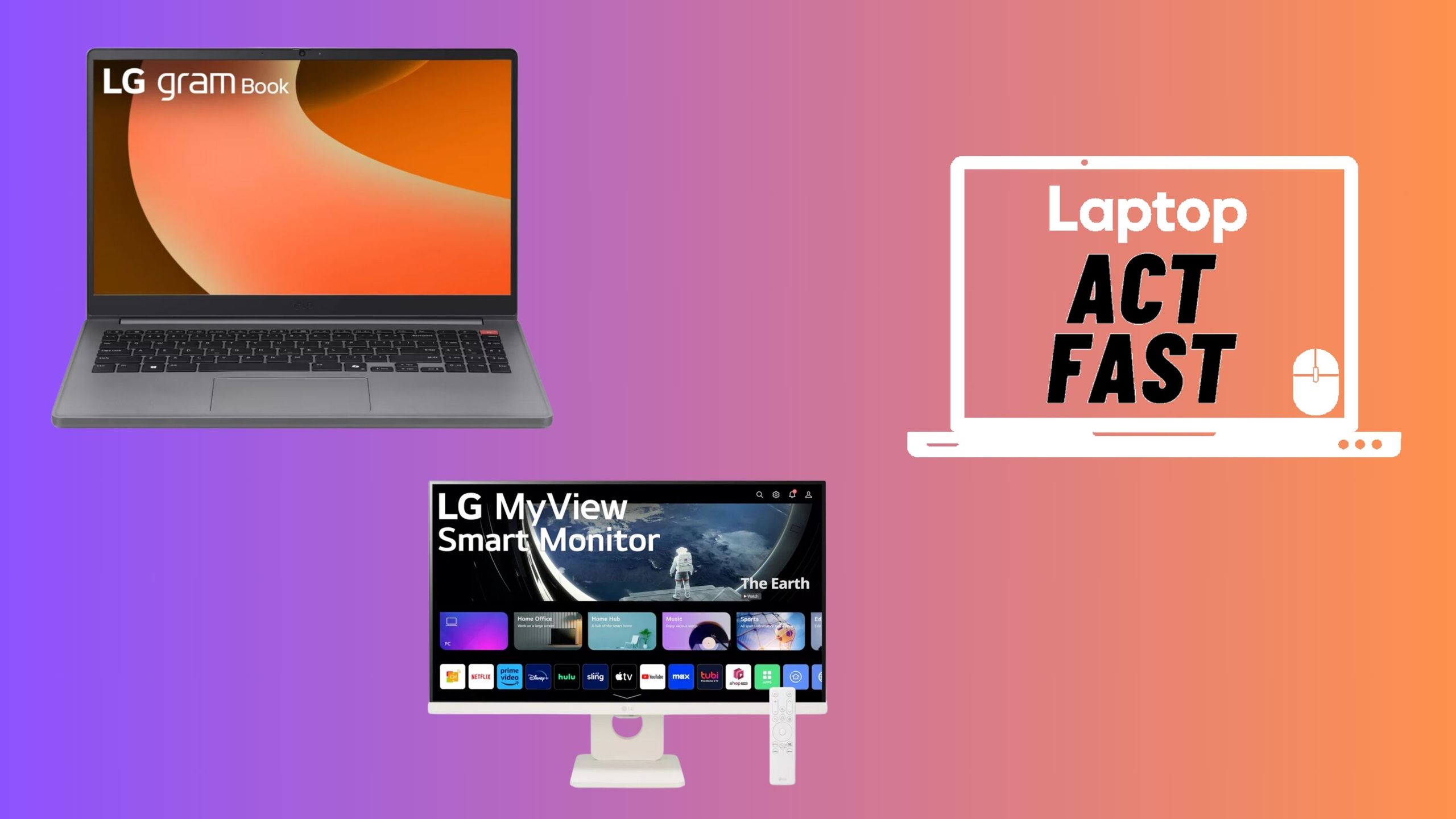 Save $100 off the brand new LG Gram Book and get a free LG MyView Smart ...