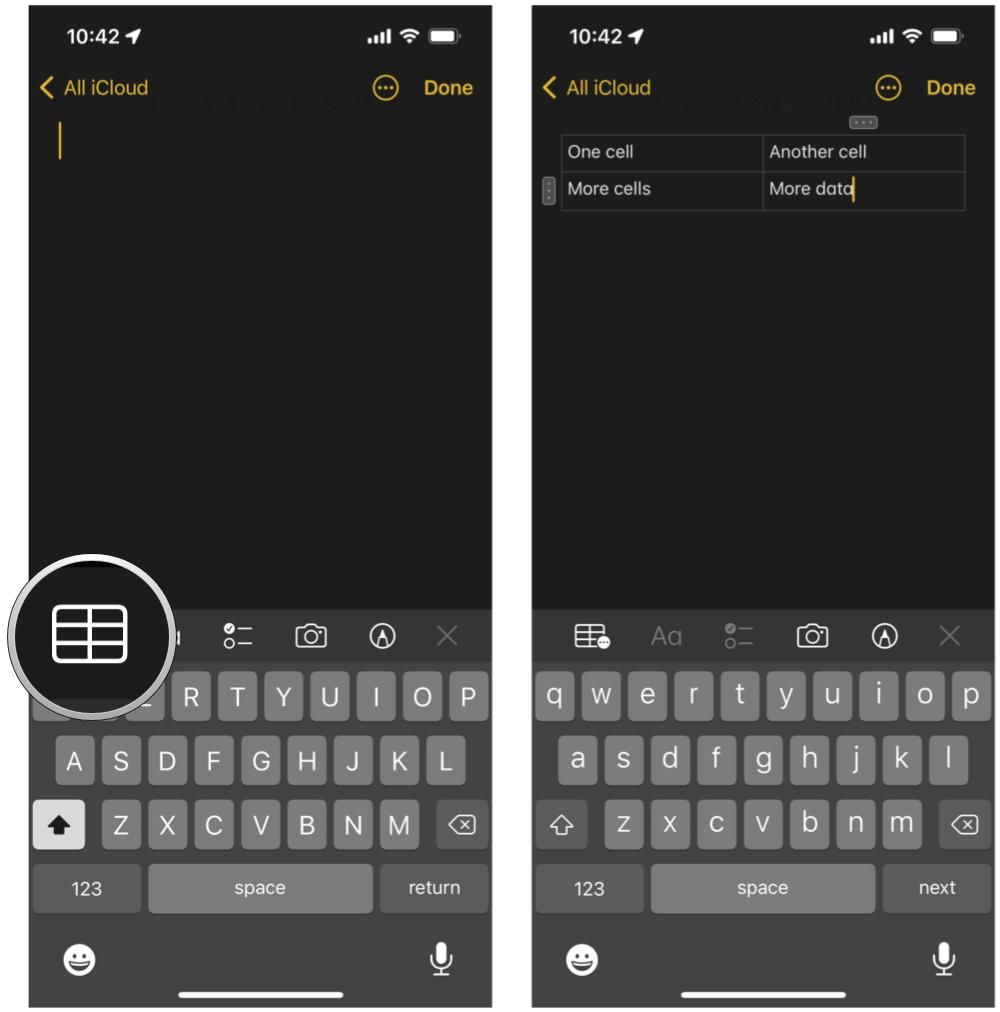How to use tables in Notes on iPhone and iPad | iMore