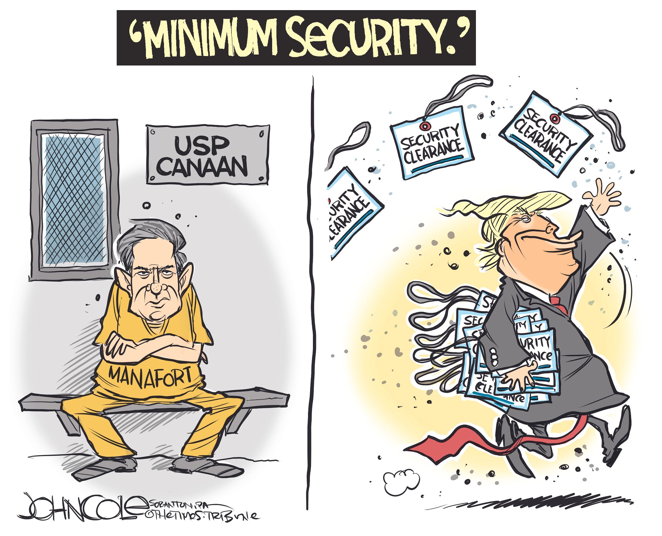 Political Cartoon U.S. Trump Paul Manafort Security clearance | The Week