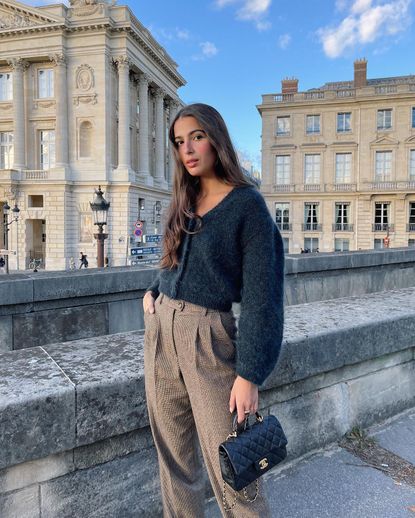 The Cropped Cardigan Trend Comes French-Girl Approved | Who What Wear