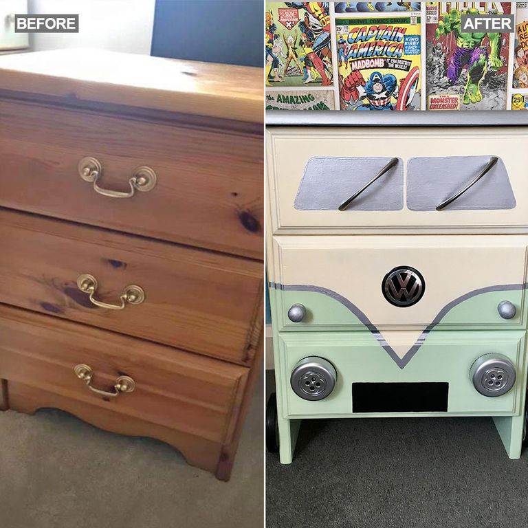 These VW camper van upcycled chest of drawers cost only £25! | Ideal Home