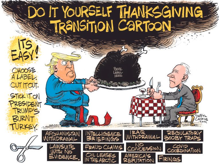 Political Cartoon U.S. Trump Biden transition | The Week