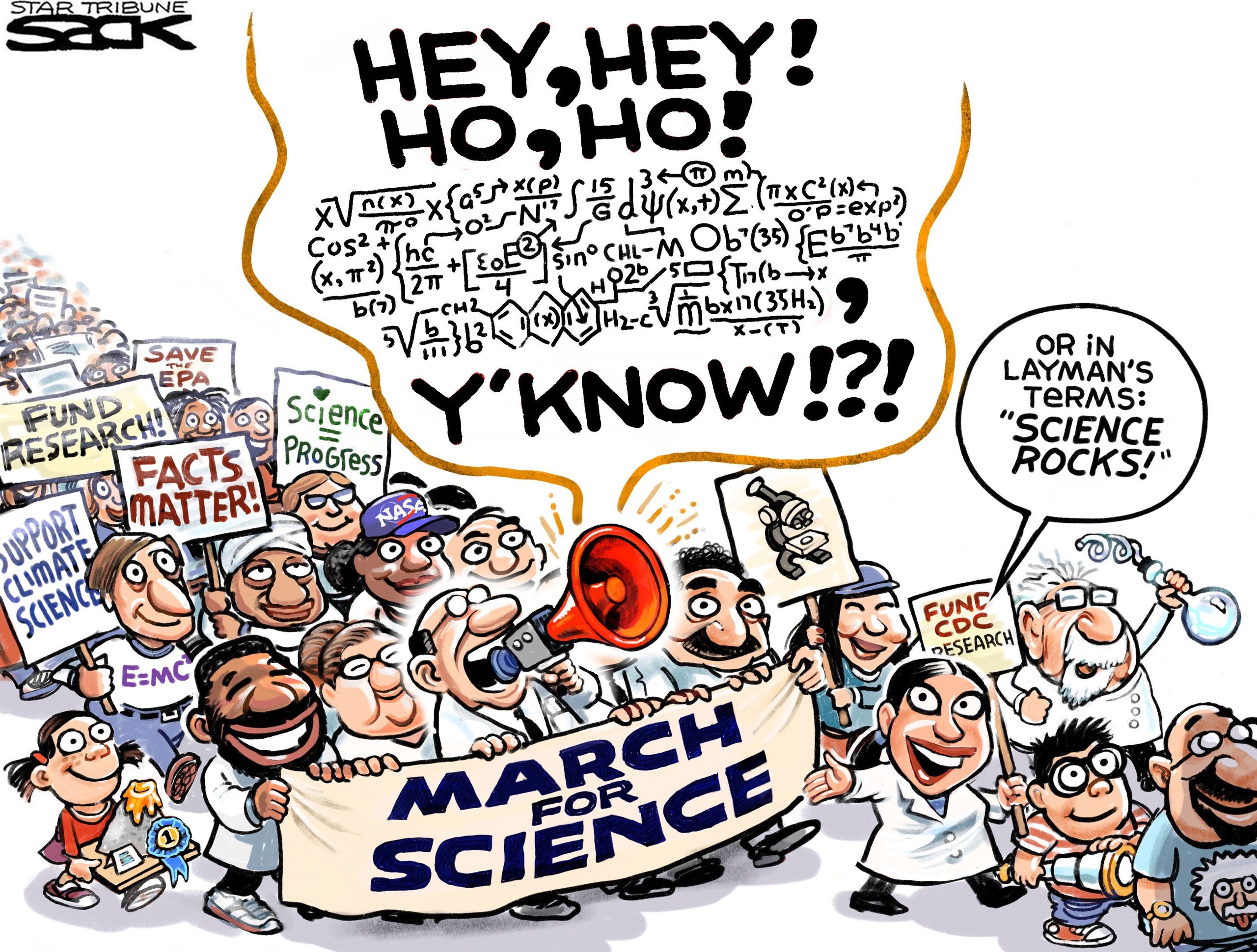 Political Cartoon U.S. March for Science climate change progress | The Week