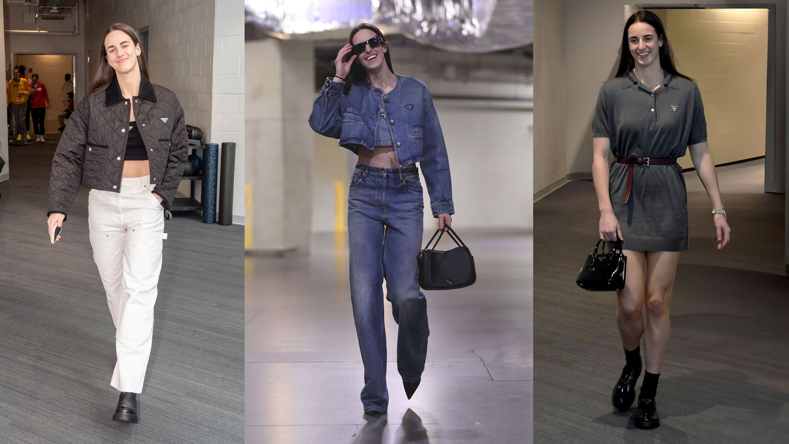 Caitlin Clark Answers Prada WNBA Tunnel-'Fit Questions | Who What Wear