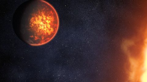 Strange, red-glowing planet may be 'melting from within,' scientists ...
