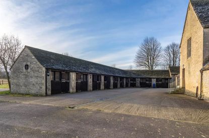 Stables, pool and party barn at this gorgeous house plus 172 acres in ...