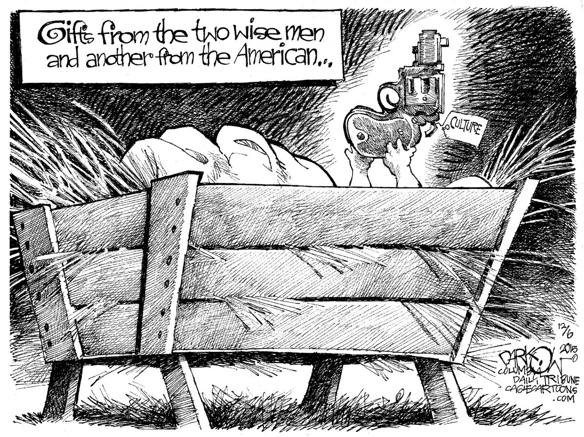 Editorial cartoon U.S. Holiday Christmas Gun Culture | The Week