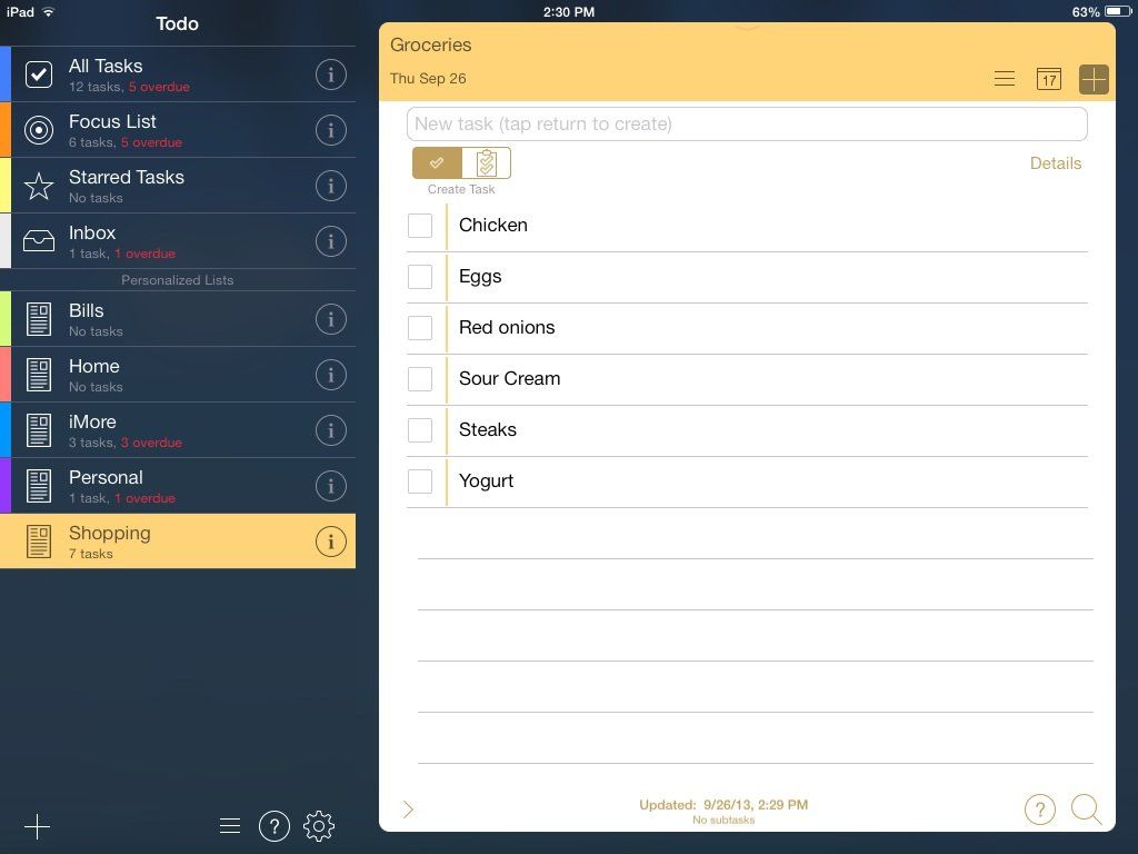 Todo 7 for iOS review: A brand new look and a great new experience | iMore