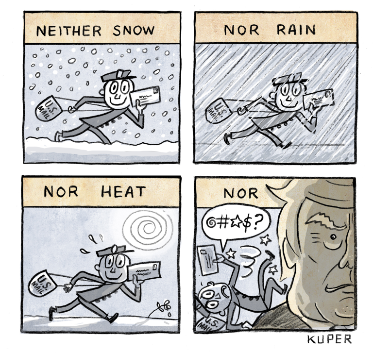 Political Cartoon U.S. Trump USPS 2020 election | The Week