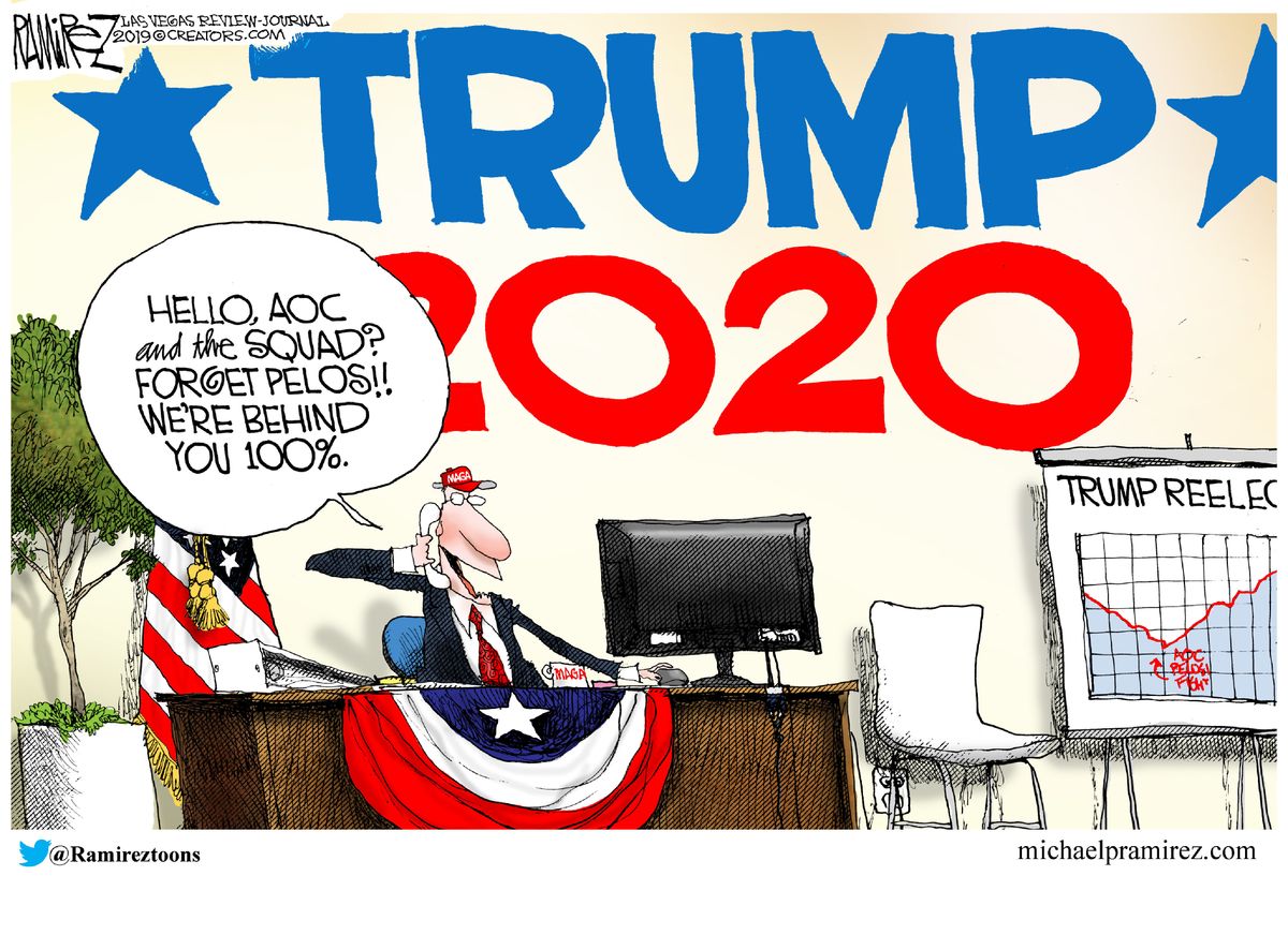 Political Cartoon Trump 2020 AOC Reelection Polling | The Week