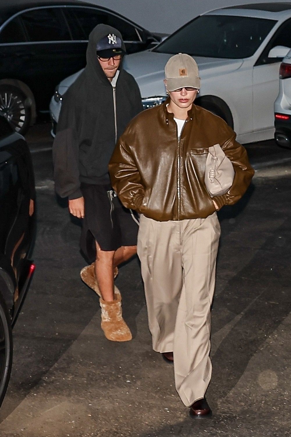 Hailey Bieber Styles an Investment $3,250 Loewe Flamenco Bag With a $20 ...