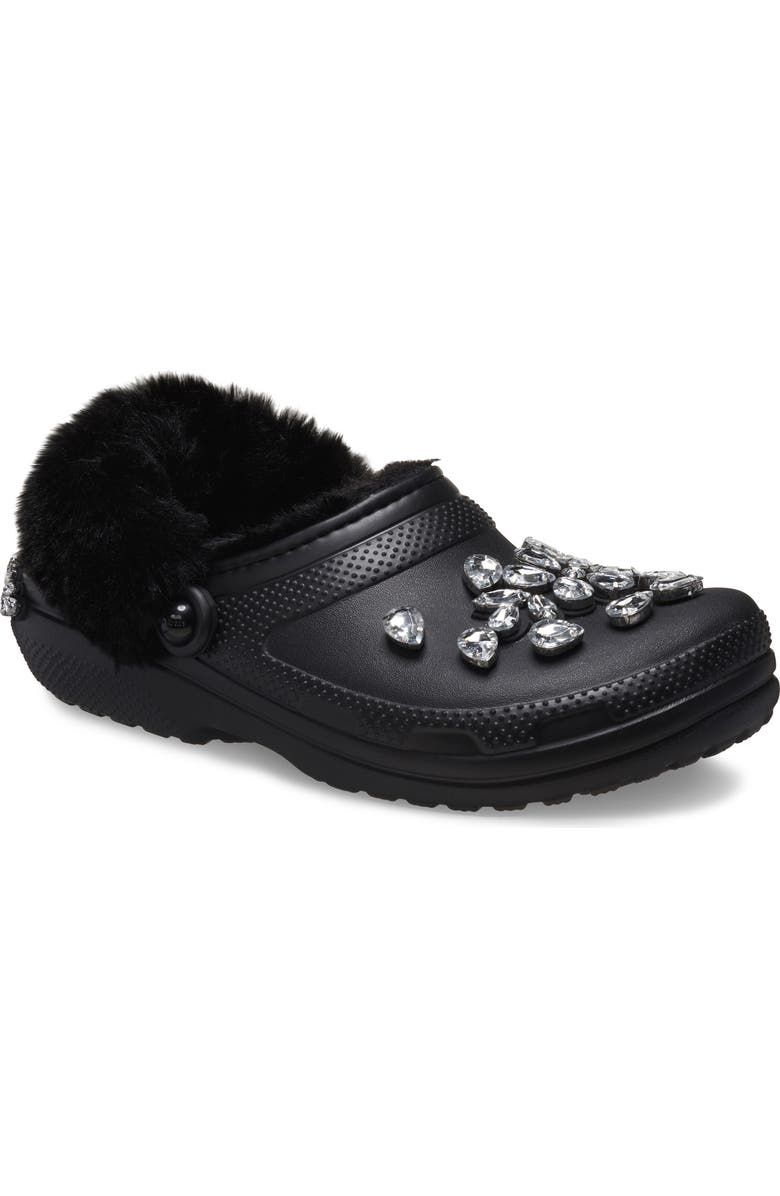 Rihanna Elevates Her Designer Crocs Clogs With a Massive Fur Coat ...