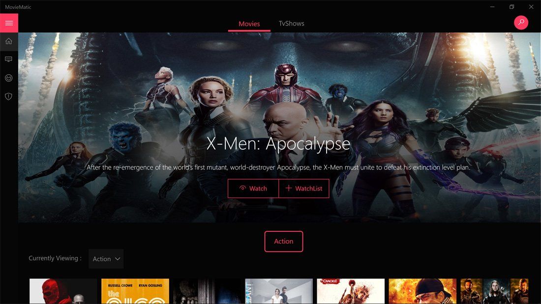 MovieMatic is a Windows 10 PC app for the couch potato in all of us ...