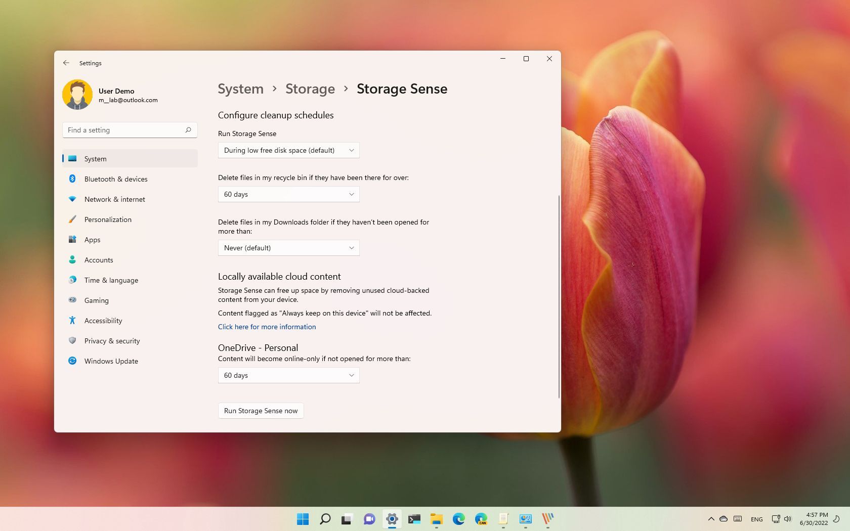 How to free up space automatically with Storage Sense on Windows 11 ...