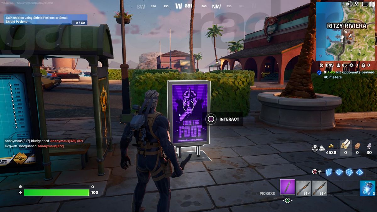 Fortnite Foot Clan recruitment holo-posters: Reprogram them | GamesRadar+