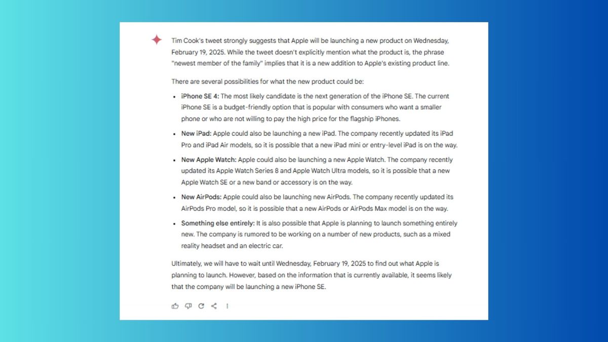 I asked ChatGPT, Gemini, Perplexity, and DeepSeek to predict what Apple is announcing Feb. 19 ...