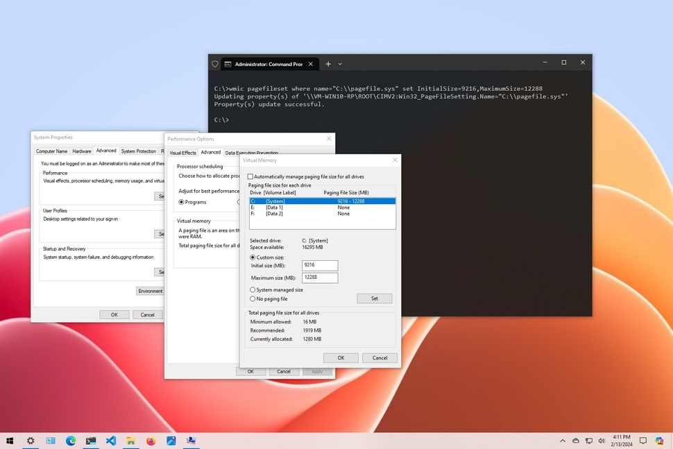 How To Change Virtual Memory Size On Windows 10 Windows Central How To Change Virtual Memory Size On Windows 10 Windows Central
