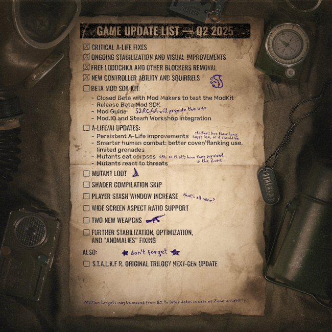 The latest Stalker 2 roadmap includes modding improvements, more A-life ...
