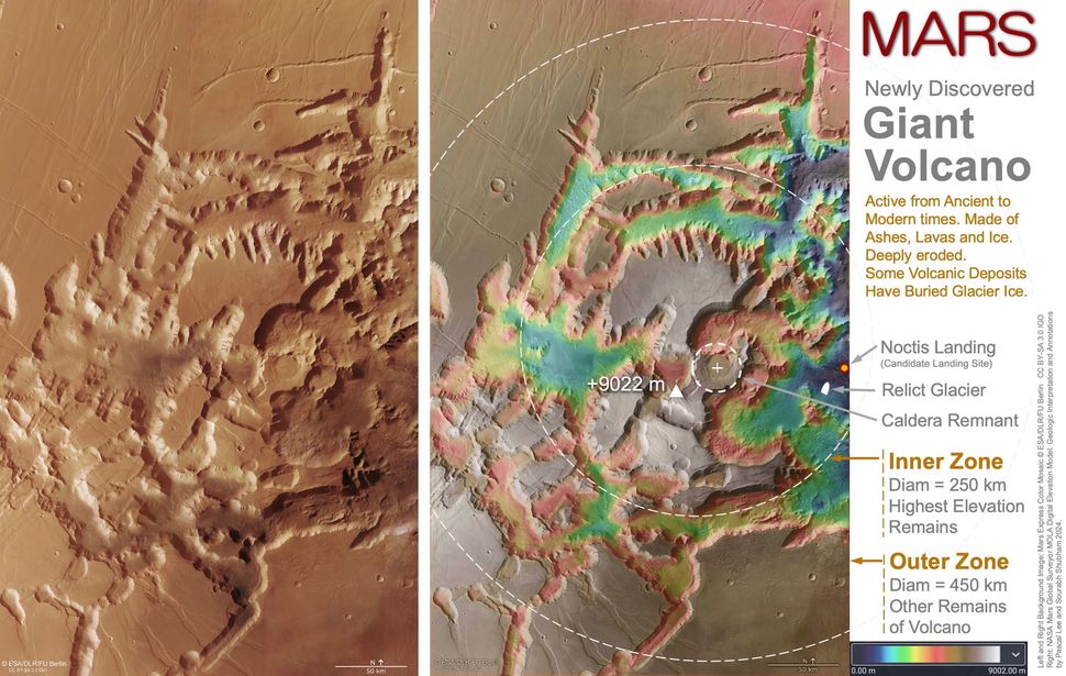 Giant Mars volcano discovered 'hiding' in plain sight | Space