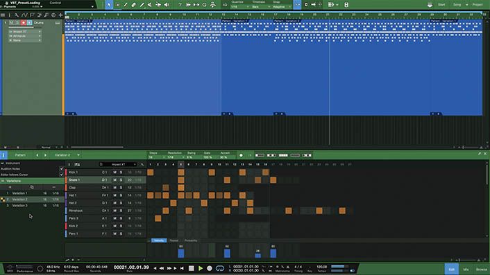 How to step sequence polymetric drums using Studio One's Patterns ...