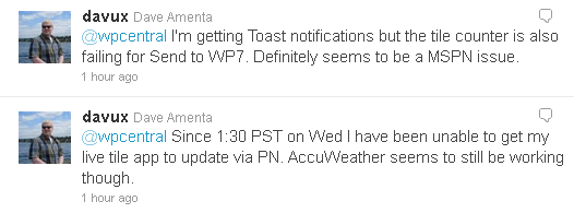 Microsoft's Push Notification Servers acting up for Live Tiles ...
