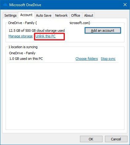 How to change default OneDrive folder location on Windows 10 | Windows ...